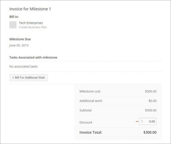 Bill for Additional Work with Ease on Guru